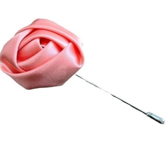 Accessories | New Peachcolored Satin Flower Lapel Pin | Poshmark